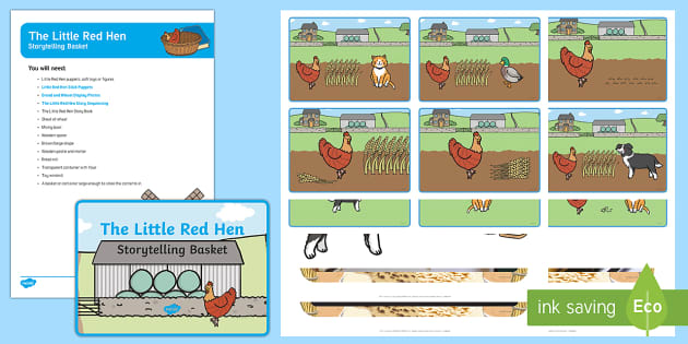 The Little Red Hen Story Telling Basket | Teaching Resources
