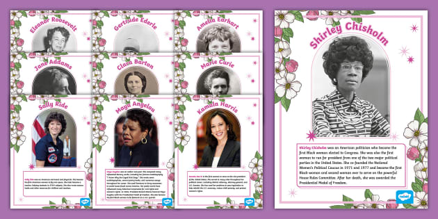 Women Who Dared to Dream Informational Poster Pack for 6th-8th Grade