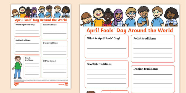 April Fools' Day Around the World Fact File Template