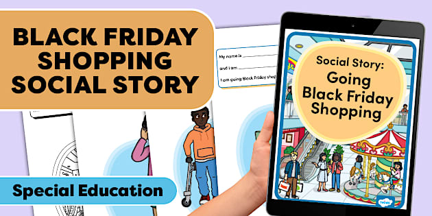 Going Black Friday Shopping Social Story Booklet for Special Education
