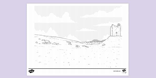 Ireland Scenery 5 Colouring Sheet
