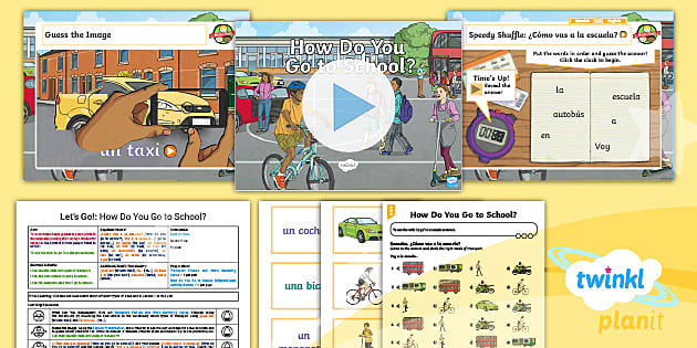 PlanIt Year 4 Spanish Lesson How Do You Go To School planit-year-4-spanish-lesson-how-do-you-go-to-school