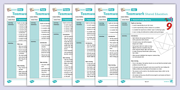 Teamwork Shared Education Lesson Pack (teacher made)