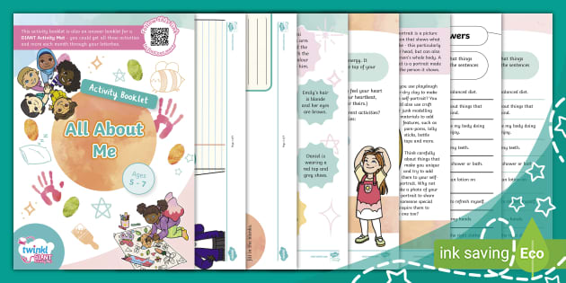 All About Me Activity Booklet (Ages 5 - 7) (teacher made)