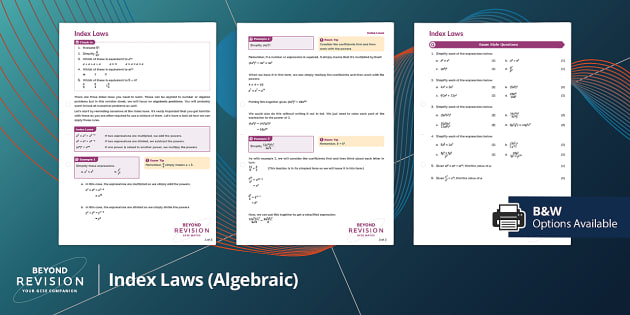 👉 Index Laws | Algebra Indices | Beyond (Teacher-Made) 👉 Index Laws | Algebra Indices | Beyond (Teacher-Made)