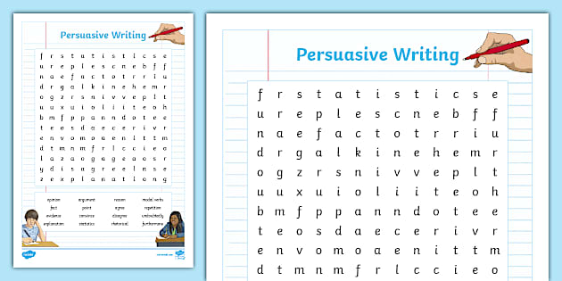 Persuasive Writing Word Search - English - Literacy - Twinkl