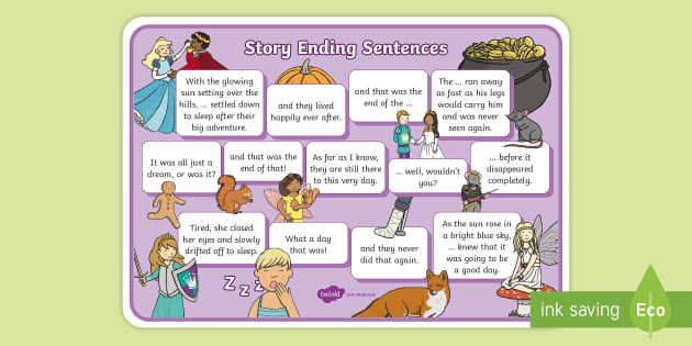 Story Ending Sentence Word Mat How To End A Story Twinkl