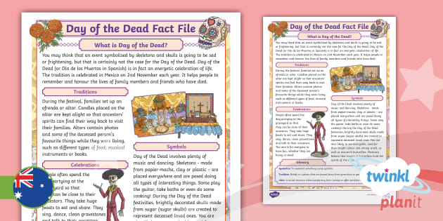 Year 3 Celebrations around World Day of the Dead Fact File