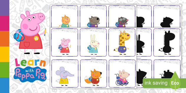 FREE! - 👉 Peppa Pig: Shadow Matching Cards (teacher made)