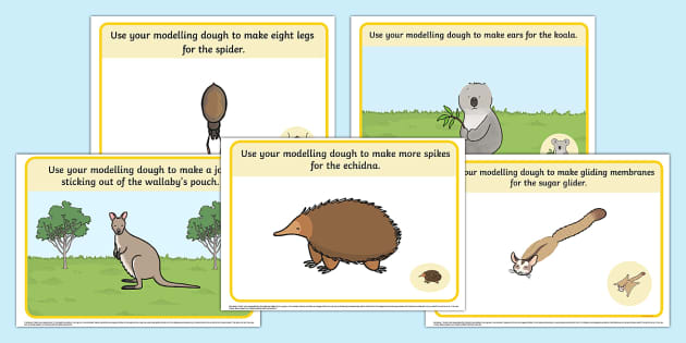 Australian Animal Modelling Dough Mats | EYLF Resources