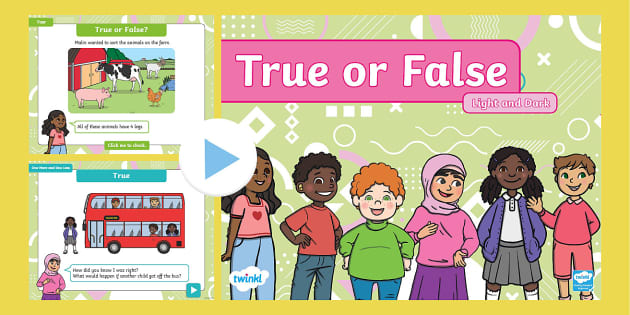 👉 EYFS Maths True or False PowerPoint: Light and Dark