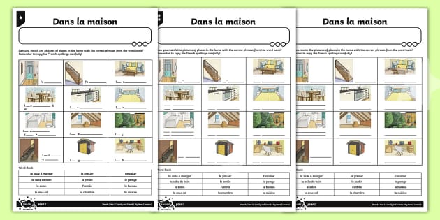 French: Homes Worksheet (teacher made) - Twinkl