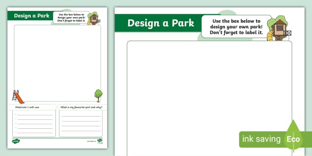 Design a Park Activity Sheet (teacher made) - Twinkl