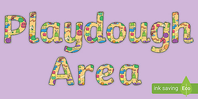 👉 Playdough Area Display Lettering (teacher made)