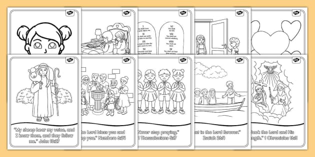 How To Pray Daily Scripture Coloring Sheets (teacher made)