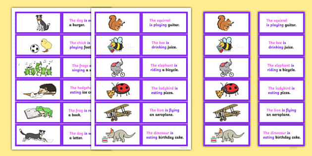 SVO Picture Description Cards Unusual Sentences Set 2 Unusual