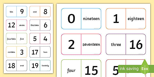 Number Bonds to 20 Matching Dominoes (teacher made)
