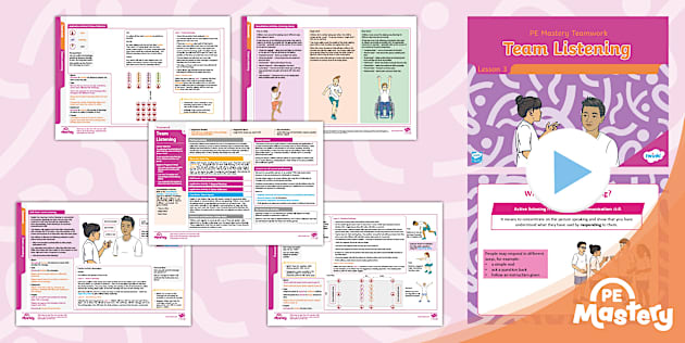 PE Mastery: Grade 1 Teamwork Lesson 3 - Team Listening