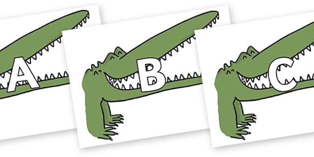 FREE! - A-Z Alphabet on Enormous Crocodile to Support Teaching on The ...