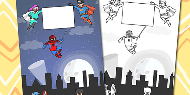 Superhero Themed Calendar Template (teacher made) - Twinkl
