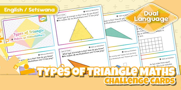 Grade 4 Maths - Term 3 - Types of Triangle Maths Challenge Cards ...