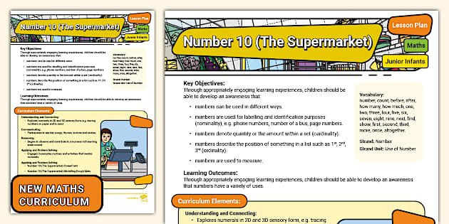 Number Ten (The Supermarket) Lesson Plan - Twinkl