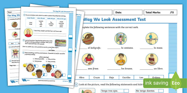👉 Spanish: The Way We Look: Year 5 Assessment Test