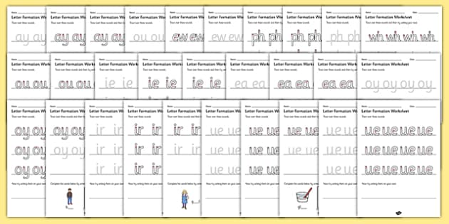 Phase 5 Sounds Letter Formation Worksheets SEN