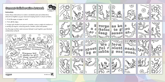 Understanding Consent Collaborative Artwork - Twinkl Art