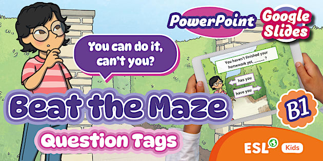 ESL Beat the Maze: Question Tags Game