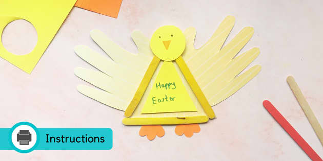 Easter Chick Lolly Stick Craft | Easter Activities - Twinkl