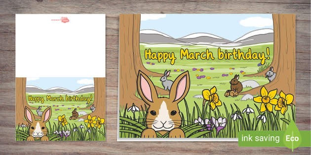 KS1 March Birthday Card | Twinkl Party - Twinkl