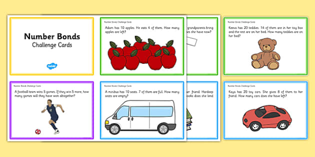 Number Bond Challenge Cards