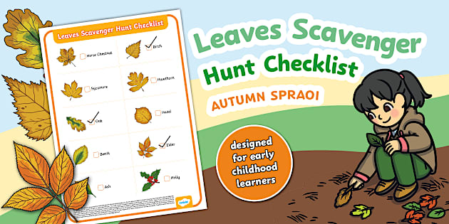 Autumn Spraoi | Irish Leaves Scavenger Hunt Checklist