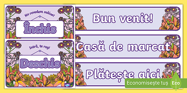 Joc de rol: Florist și florăreasă – Planșe - Twinkl