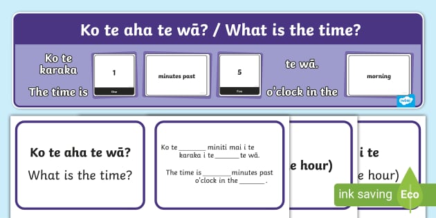 New Zealand Bilingual Classroom Clock Labels (English/Te Reo Māori)