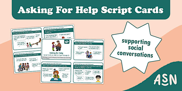 Asking For Help Conversation Script Cards