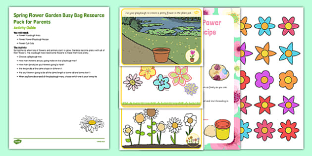 Spring Flower Garden Busy Bag Resource Pack for Parents