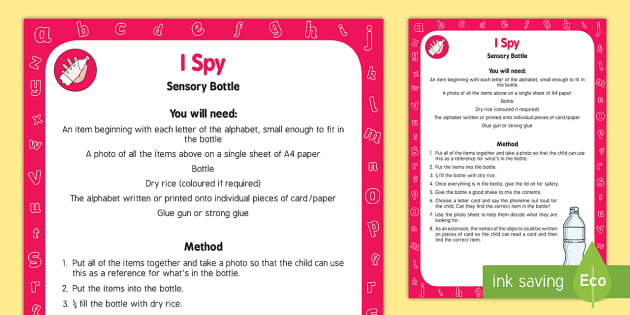 I Spy Sensory Bottle (nauczyciel wykonał) - Twinkl