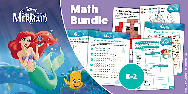 The Little Mermaid: Math Activity Pack for K-2nd Grade