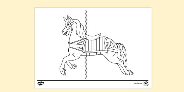 Carousel Horse Coloring Page