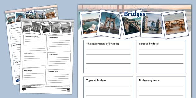 Bridges Fact File Template (Teacher-Made) - Twinkl