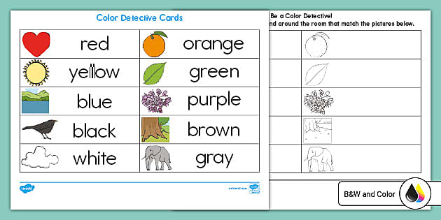 Colors Read and Write the Room Activity - Twinkl