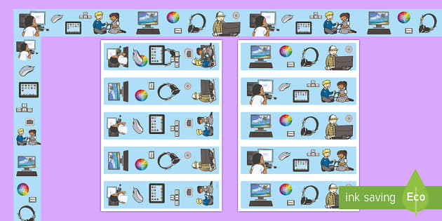 ICT And E Safety Display Border