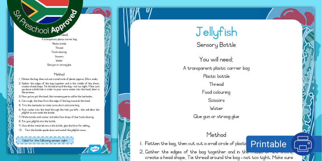 Under the Sea Jellyfish Sensory Bottle (teacher made)