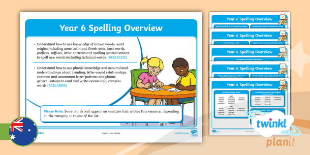 Year 6 Spelling Overview (teacher made)