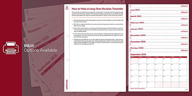 How to Make a Long-Term Revision Timetable | Beyond