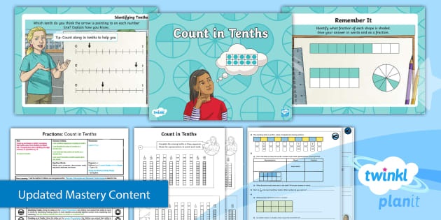 👉 Y3 Count Up And Down In Tenths Planit Maths Mastery
