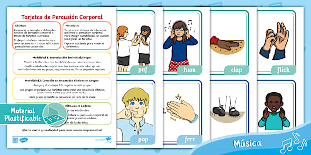 Tarjetas: Percusión Corporal