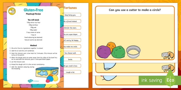Fortune Cookie Modelling Dough Recipe and Mat Pack - Twinkl